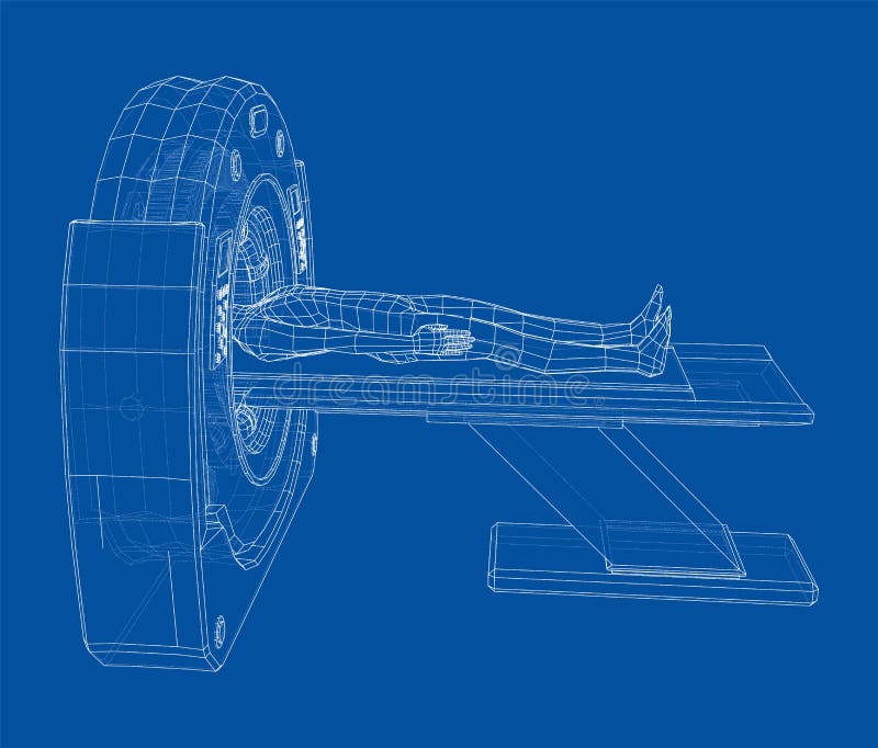 MRI Machine Scanning Patient Inside. Vector Stock Vector - Illustration ...