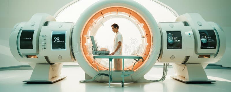 The MRI room of the future stock illustration. Illustration of ...