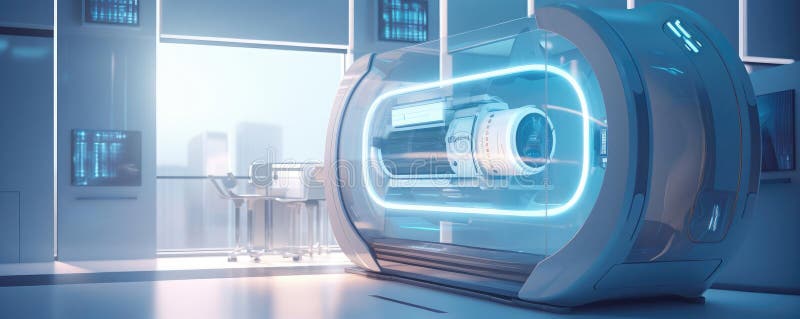 The MRI room of the future stock illustration. Illustration of health ...