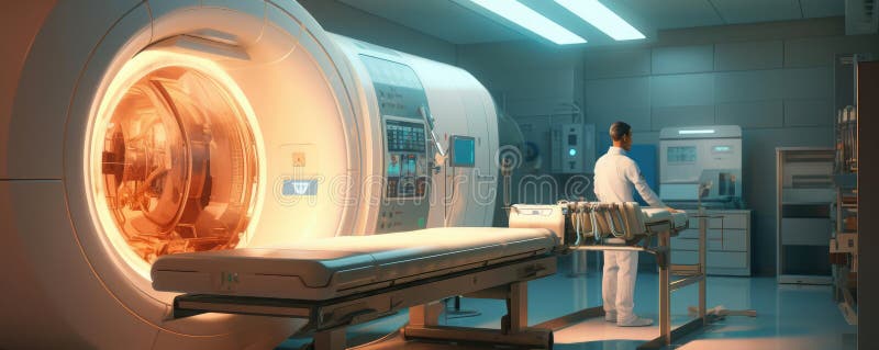 The MRI room of the future stock illustration. Illustration of ...