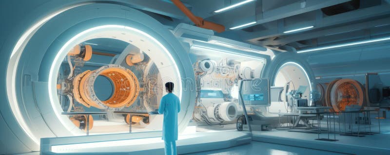 The MRI room of the future stock illustration. Illustration of concept ...
