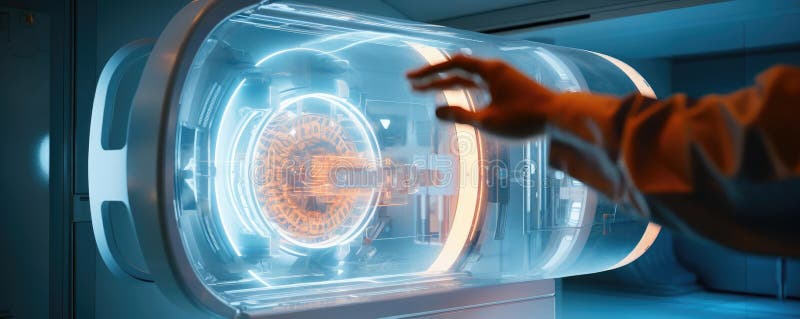 The MRI room of the future stock illustration. Illustration of room ...