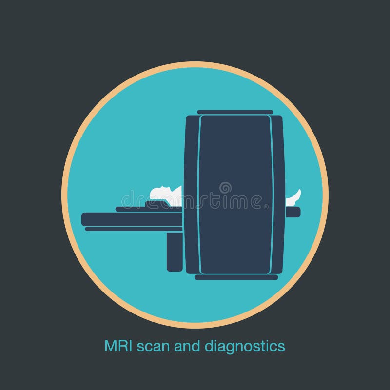 MRI Scan and Diagnostics Vector Stock Vector - Illustration of medicine ...