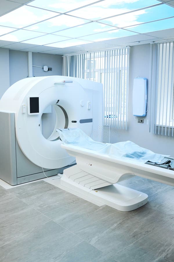 MRI scan in hospital stock image. Image of equipment - 245846751