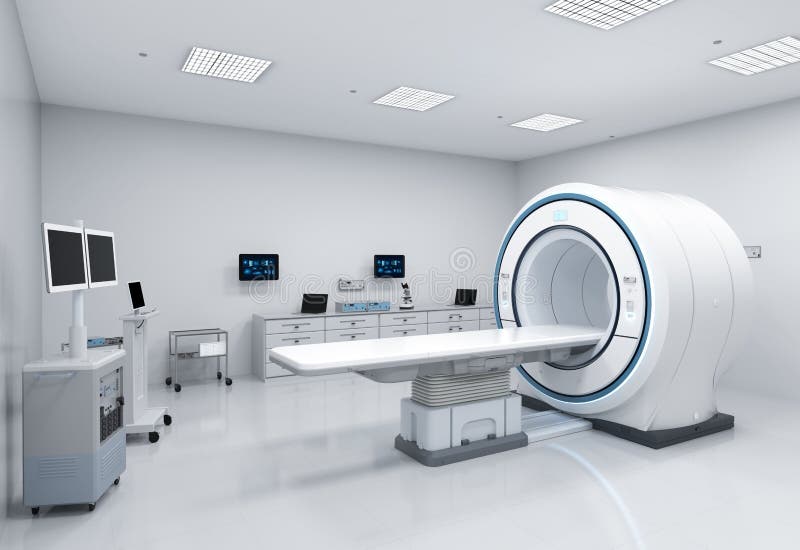 Mri scan machine stock illustration. Illustration of hospital - 160960509