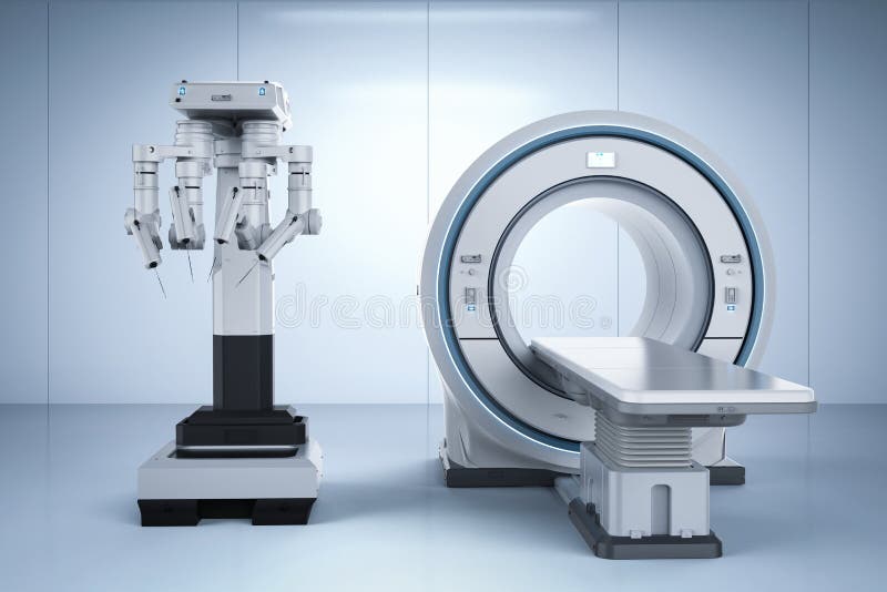 Mri Scan with Robot Surgery Stock Illustration - Illustration of ...