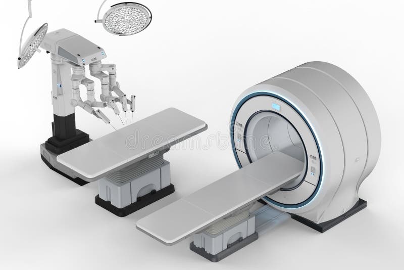 Mri Scan with Robot Surgery Stock Photo - Image of device, futuristic ...