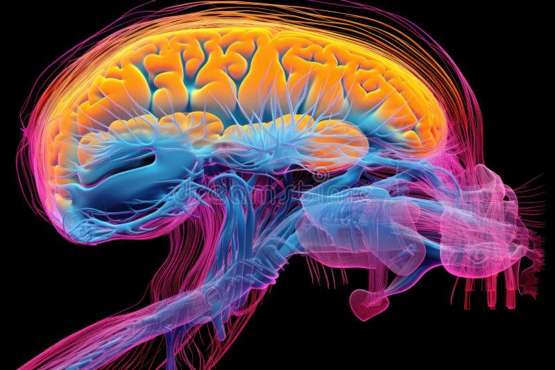Mri Scan Showing Brain Activity during Neuromodulation Stock Photo ...