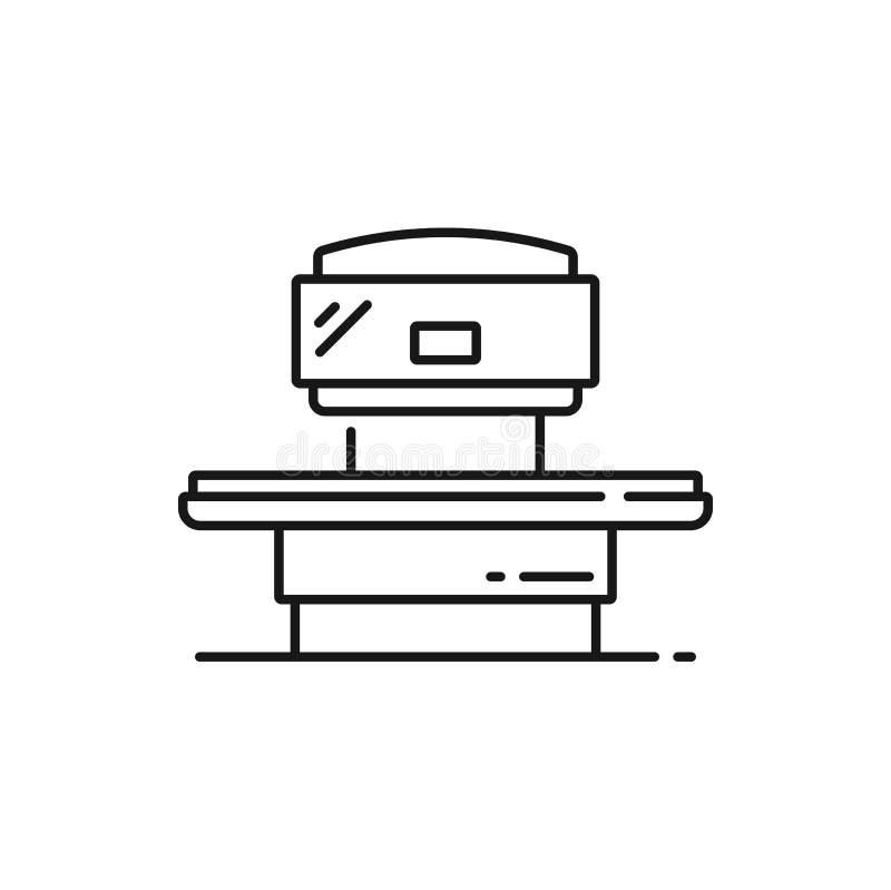 Computed Tomography Machine, MRI Scan Outline Icon Stock Illustration ... Computed Tomography Machine, MRI Scan Outline Icon Stock Illustration ...