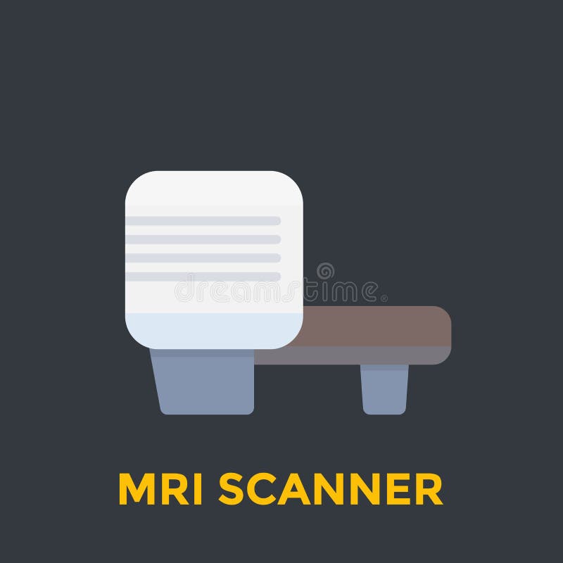 MRI scanner icon stock vector. Illustration of flat, scanner - 98937947