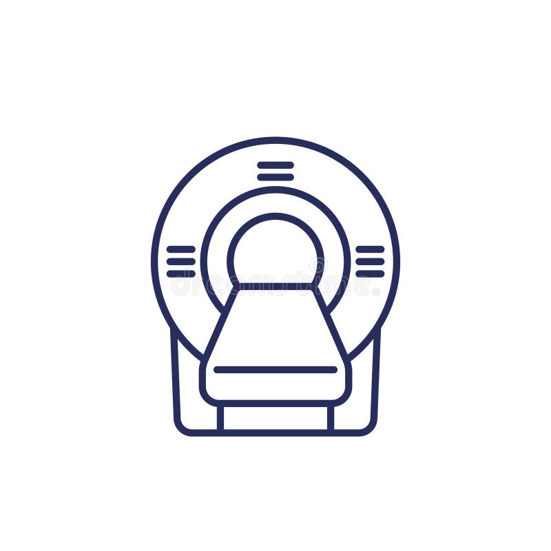 MRI Scanner Icon, Linear Design Stock Illustration - Illustration of ...