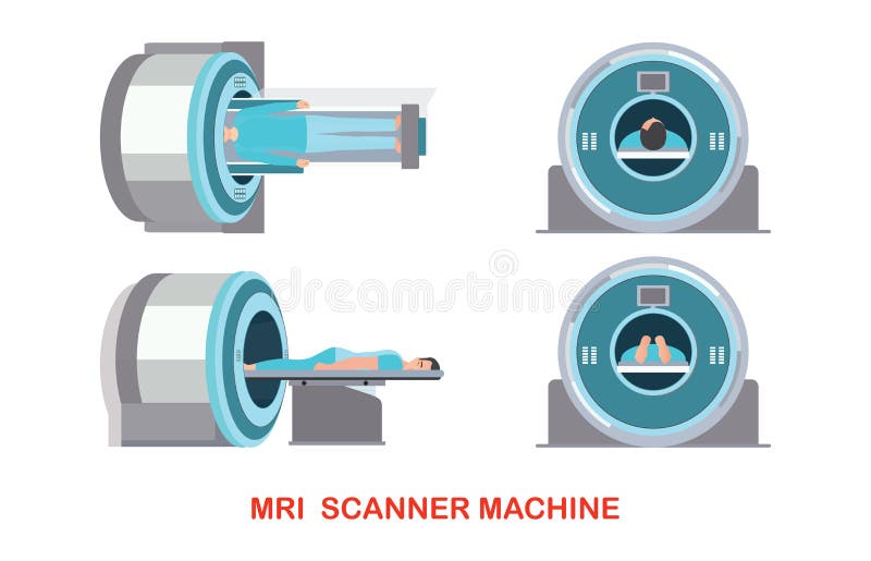 MRI Scanner Machine Technology and Diagnostics Stock Vector ...