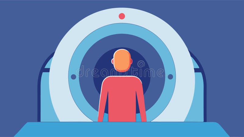 MRI Scanner a Stylized Representation of a Person Being Scanned Inside ...