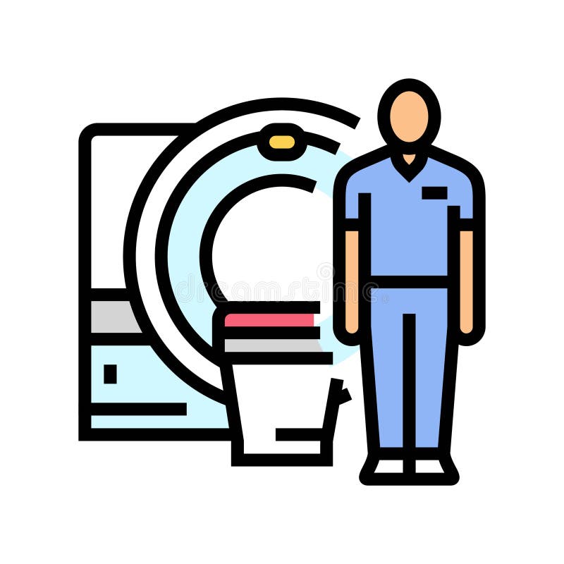 Mri Technician Machine Color Icon Vector Illustration Stock ...