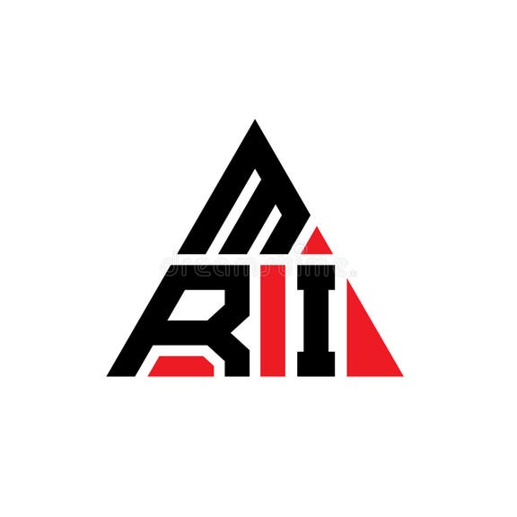 MRI Triangle Letter Logo Design with Triangle Shape. MRI Triangle Logo ...