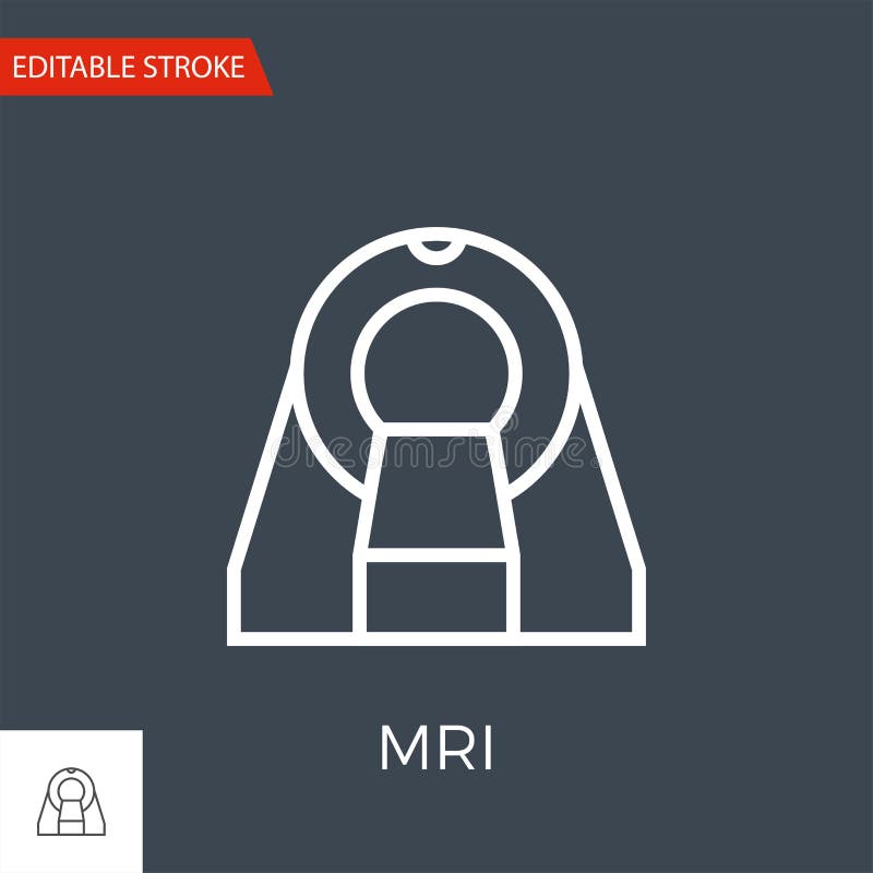 MRI Vector Icon stock vector. Illustration of microscope - 202869334