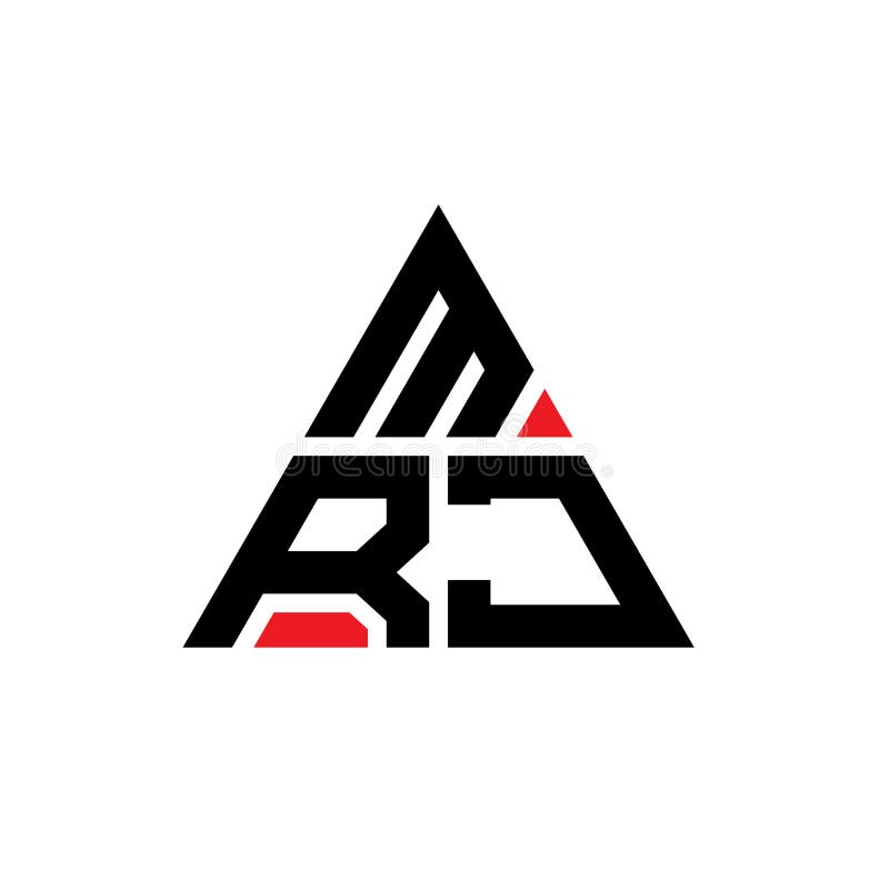 MRJ Triangle Letter Logo Design with Triangle Shape. MRJ Triangle Logo ...