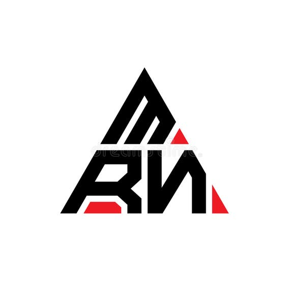 MRN Triangle Letter Logo Design with Triangle Shape. MRN Triangle Logo ...