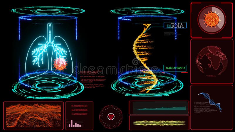 MRNA on Simulation Computer Digital Laboratory with Laser Green and ...