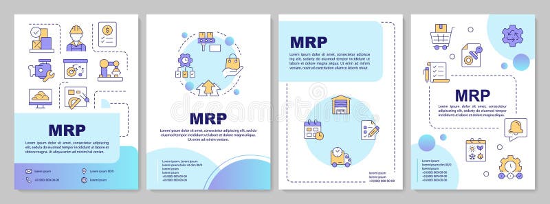 MRP Blue Circle Brochure Template Stock Illustration - Illustration of ...
