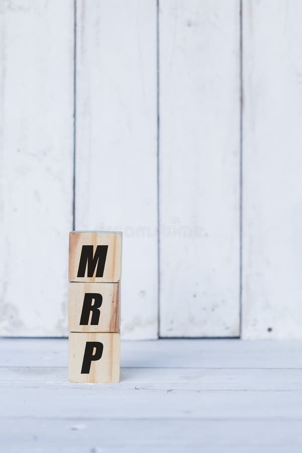 Mrp Concept Written on Wooden Cubes or Blocks, on White Wooden ...