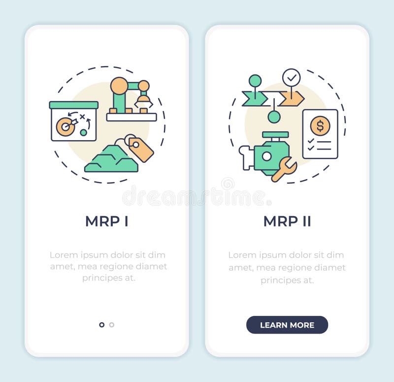 MRP Onboarding Mobile App Screen Stock Vector - Illustration of slide ...