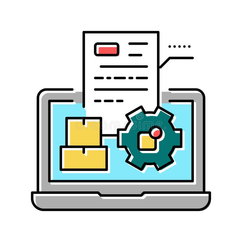 Mrp Process Color Icon Vector Illustration Stock Vector - Illustration ...