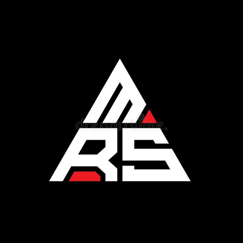 MRS Triangle Letter Logo Design with Triangle Shape. MRS Triangle Logo ...