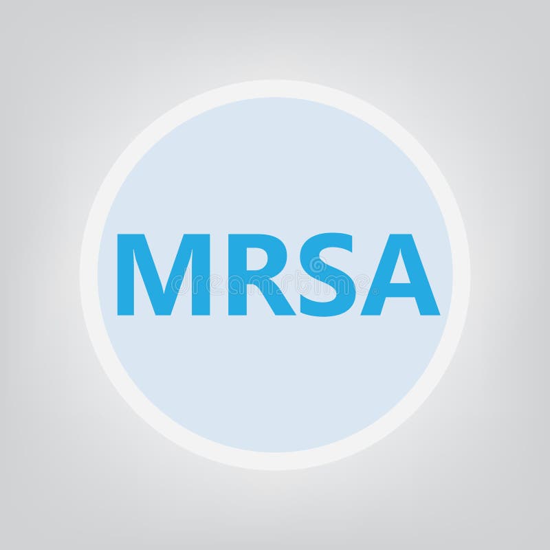 MRSA Methicillin-resistant Staphylococcus Aureus Acronym on a Sticker ...