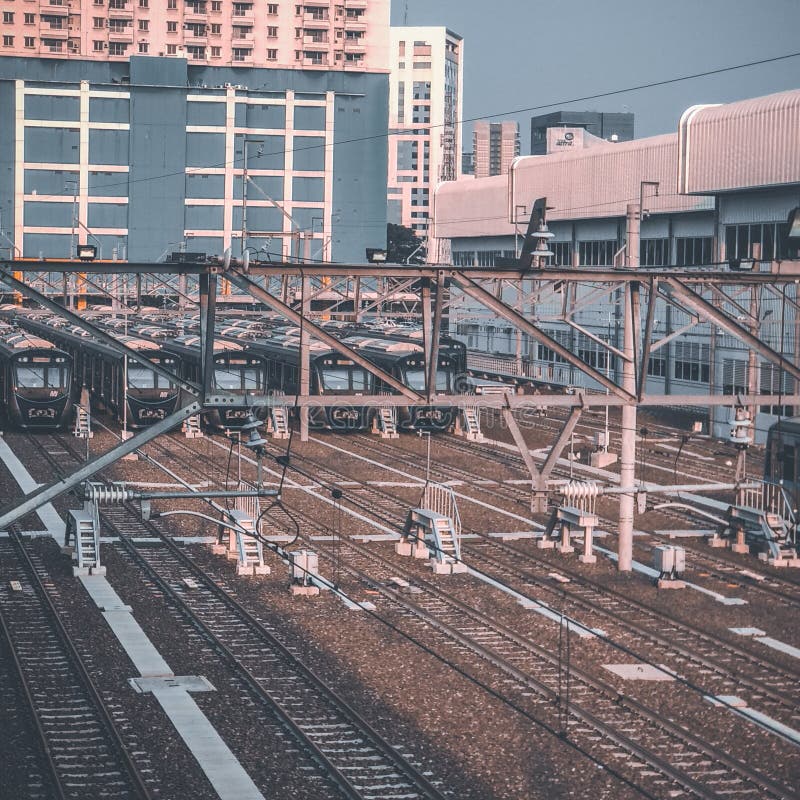 MRT Depo Station in Jakarta in the Morning Editorial Photography ...