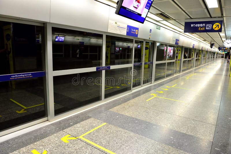 MRT Station, Bangkok editorial stock image. Image of railroad - 31665379