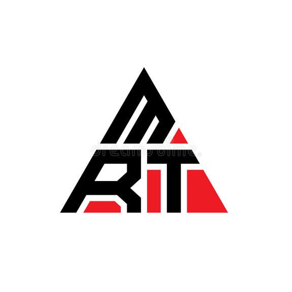 MRT Triangle Letter Logo Design with Triangle Shape. MRT Triangle Logo ...
