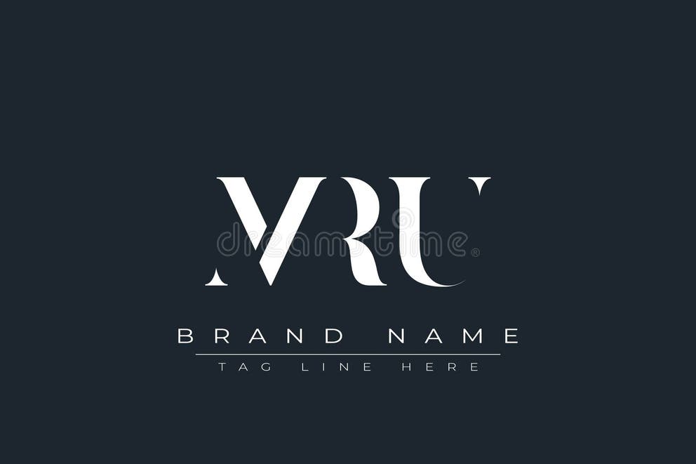 MRU Abstract Letter Logo Design Stock Vector - Illustration of design ...