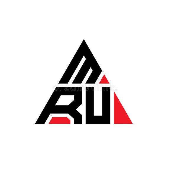 MRU Triangle Letter Logo Design with Triangle Shape. MRU Triangle Logo ...