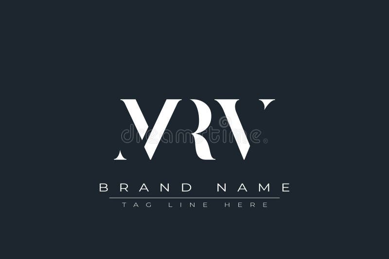 MRV Abstract Letter Logo Design Stock Vector - Illustration of sign ...
