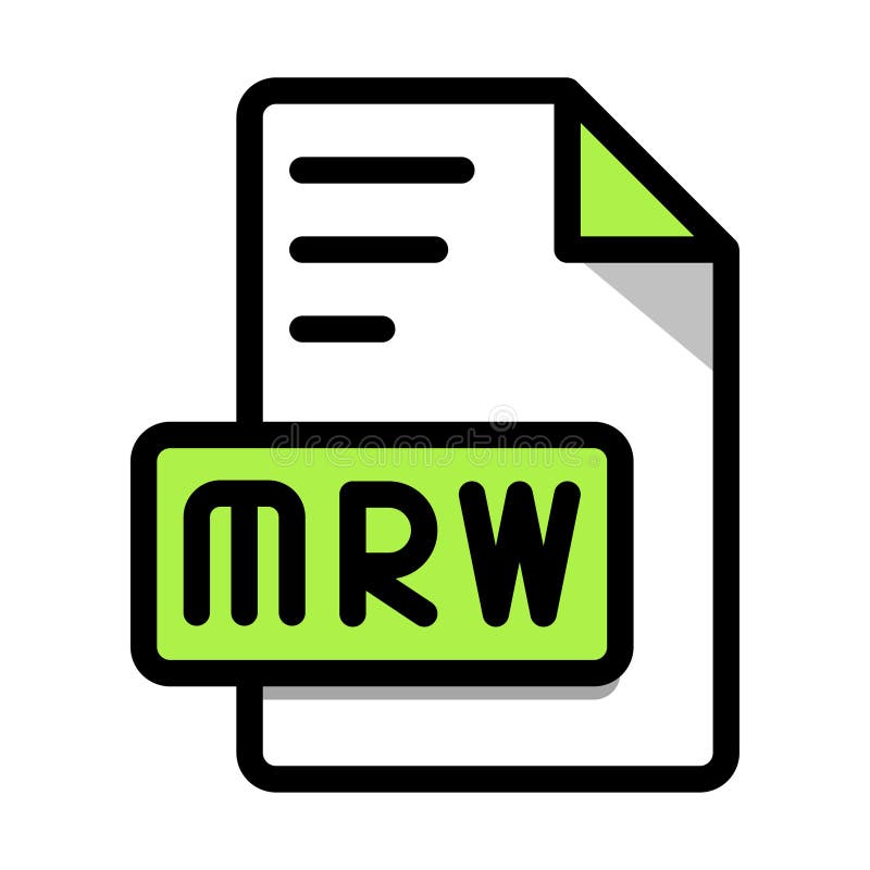 MRW File Format Icon. Type File. Outline Style with with Solid Design ...