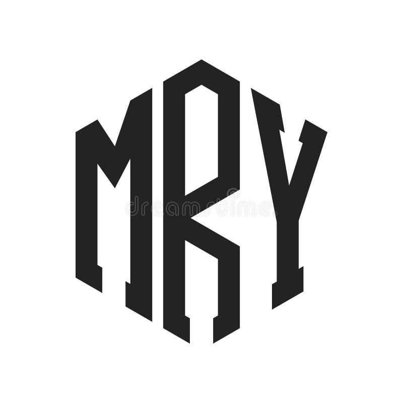 MRY Logo Design. Initial Letter MRY Monogram Logo Using Hexagon Shape Stock Illustration ...