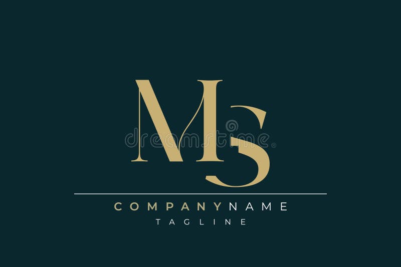MS Abstract logo design stock vector. Illustration of letter - 361638819