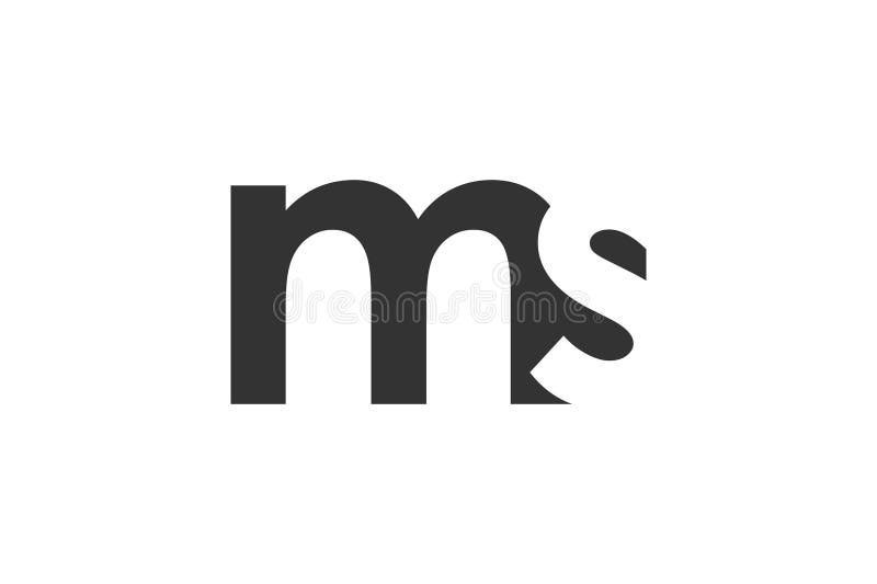 MS Creative Geometric Initial Based Modern and Minimal Logo. Letter M S ...