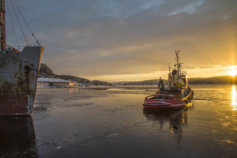 Ms hamen being towed stock photo. Image of historical - 28169920