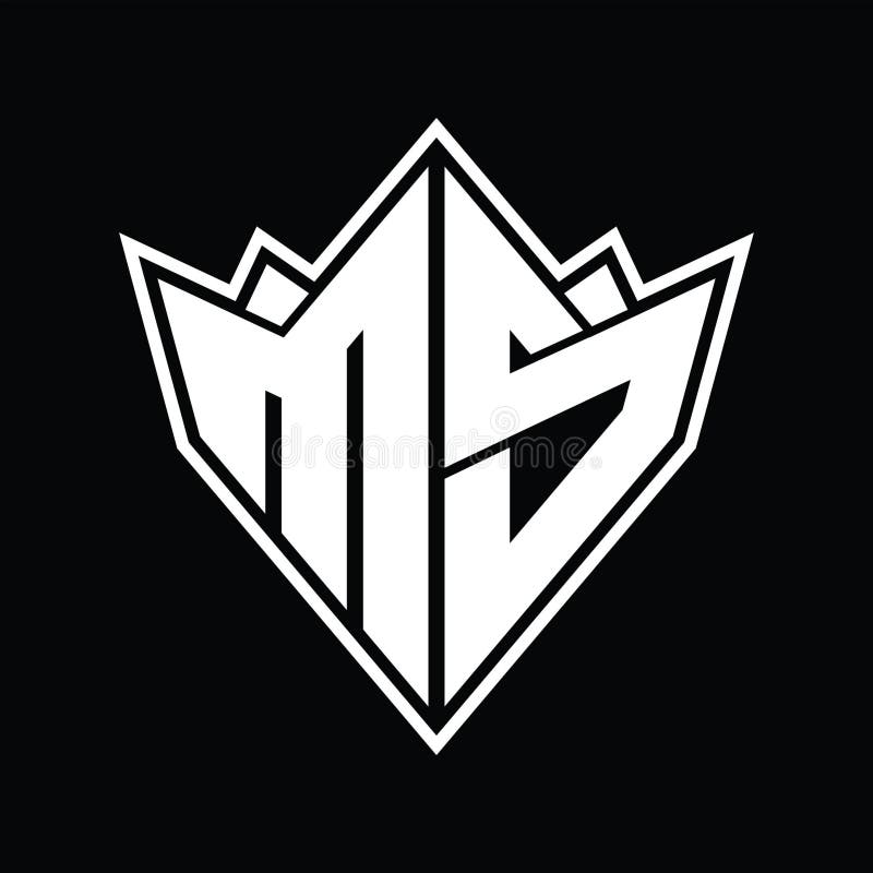 MS Logo Monogram Design Template Stock Vector - Illustration of ...