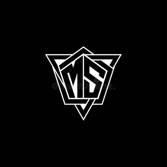MS Logo Monogram Geometric Modern Design Stock Vector - Illustration of ...