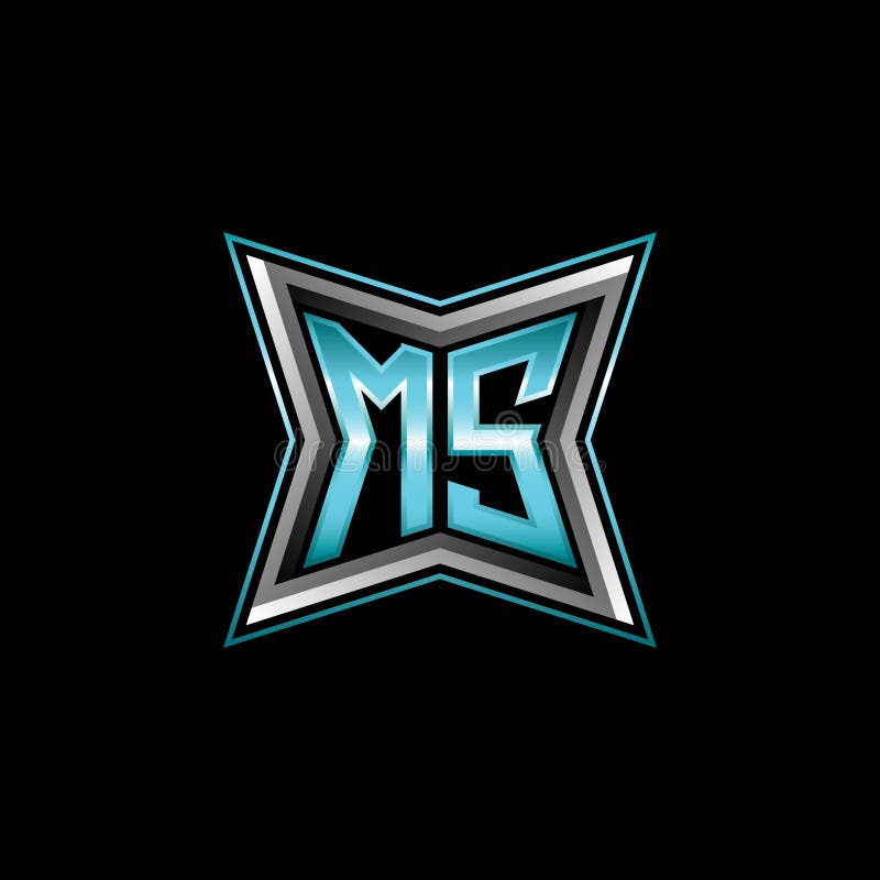 MS Logo Monogram Geometric Modern Design Stock Vector - Illustration of ...