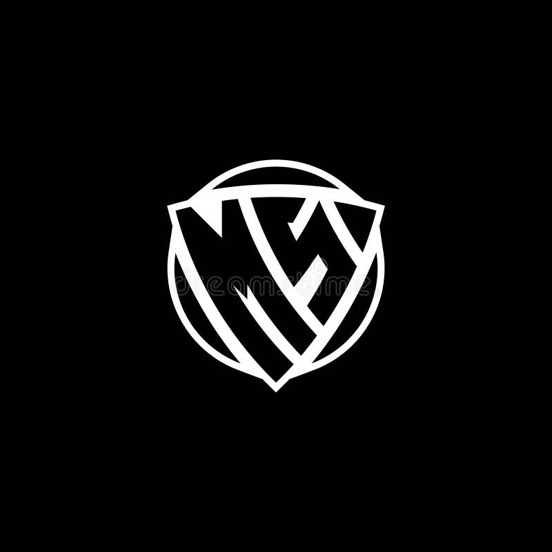 MS Logo Monogram Triangle Shield and Circle Shape Stock Vector ...