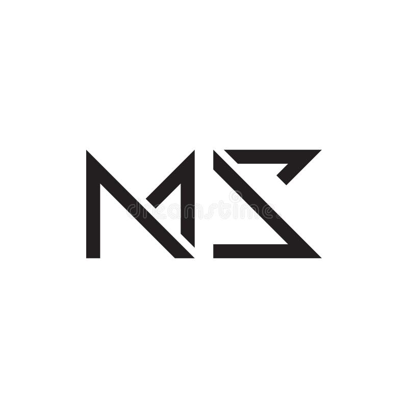 Ms Pictogram Beginlettervectorlogo Vector Illustratie - Illustration of ...