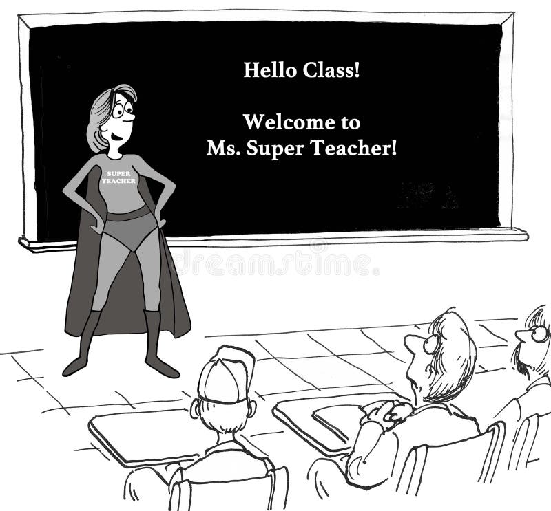 Overwhelmed Teacher Cartoon