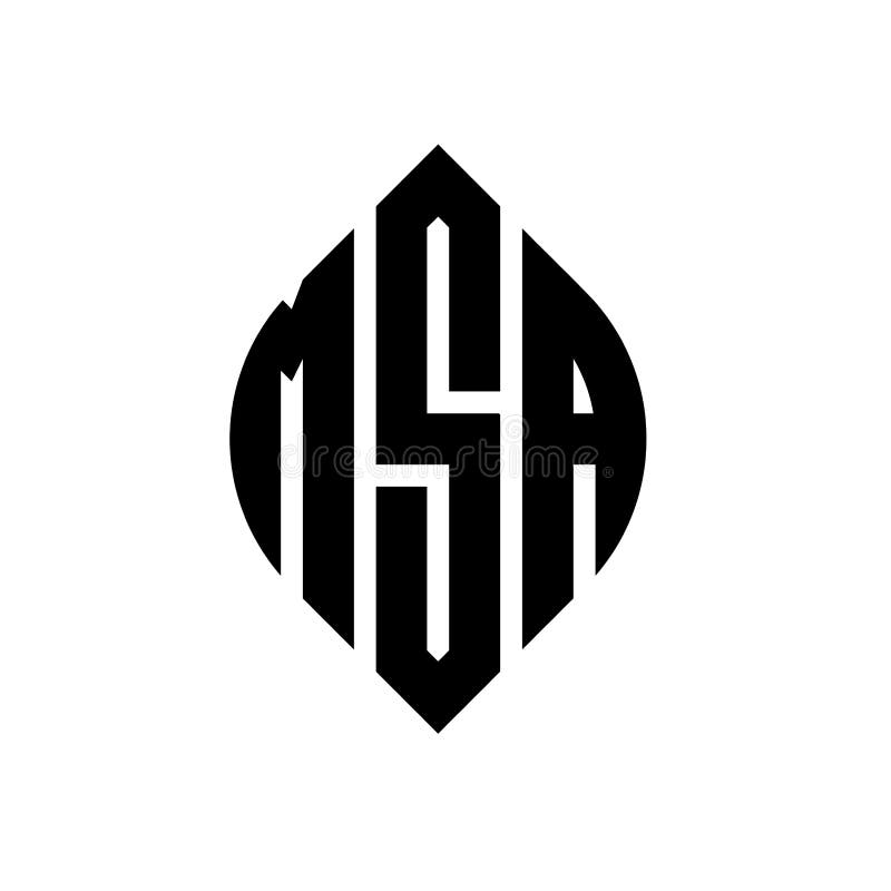 MSA Circle Letter Logo Design with Circle and Ellipse Shape. MSA ...
