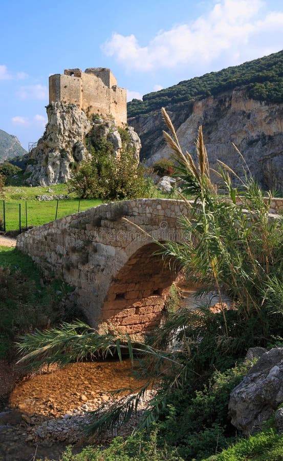 Msailaha Bridge and Fort, Lebanon Stock Photo - Image of archeology ...