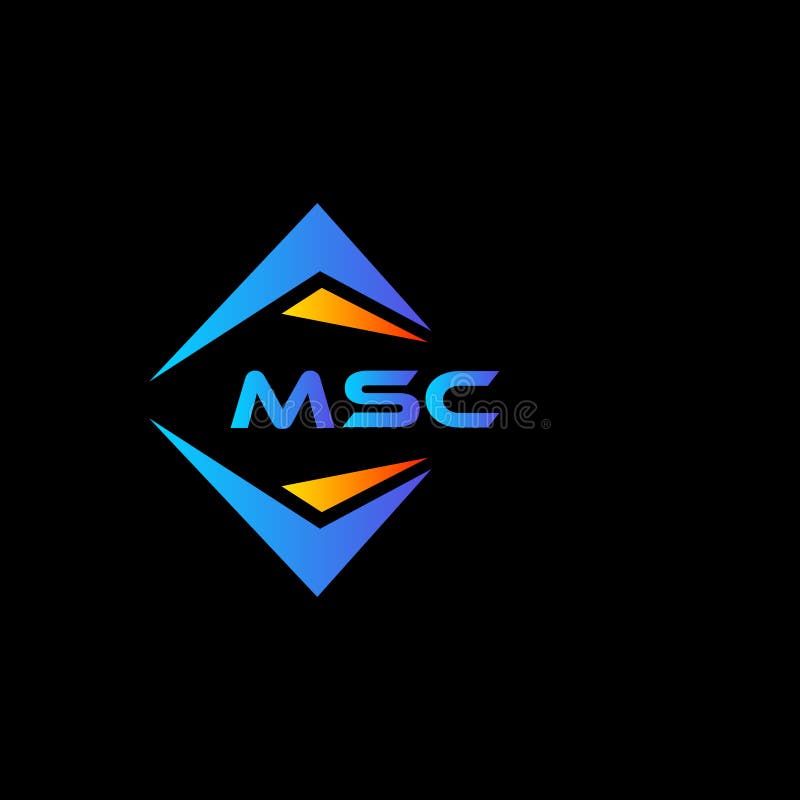 MSC Abstract Technology Logo Design on Black Background. MSC Creative ...