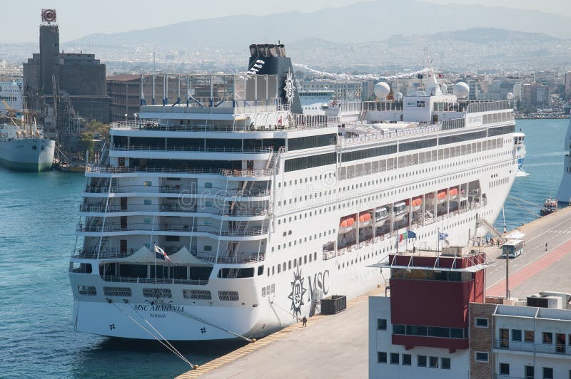 MSC Armonia Cruise Ship in Piraeus Editorial Image - Image of cruises ...